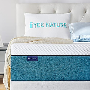 IYEE NATURE Mattress, 10 inch Gel Memory Mattress in a Box, Foam Bed Medium Firm Foam Full Size Mattress 54 * 75 * 10 inch
