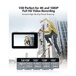 Lexar Professional 1066x 512GB microSDXC UHS-I Card w/ SD Adapter, C10, U3, V30, A2, Full HD, 4K UHD, Up to 160MB/s Read, for Action Cameras, Drones, High-End Smartphones, Tablets (LMS1066512G-BNANU)