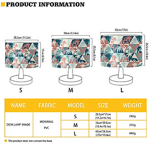 Howilath Tie-dye Rainbow Abstract Lampshade Diameter,European Retro Lamp Shade for Table Lamp Lightshade Drum Lampshade Bed Lamp Cover