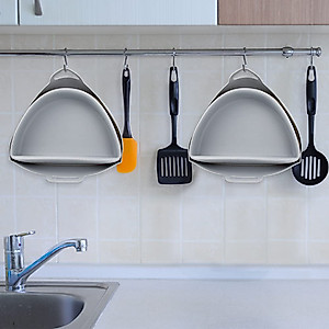 ChefAid Slow Cooker Divider Liners with Handle, 100% Silicone Reusable Slow Cooker Liners Compatible with 6-8 Quart Oval or Round Slow Cooker, Fits 7 Quart Crockpot Liners (Grey, 2 Pack)