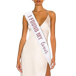 Sursurprise Bachelorette Sash, I Found My Lover Sash for She Found Her Lover Bachelorette Party Bridal Shower Bride To Be Decorations Favors Gifts Accessories
