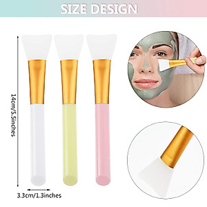 Silicone Face Brush Set with Headbands,3 Pcs Skincare Headbands 3 Pcs Silicone Face Applicator Brush 3 Pcs Face Scrubber Skin Care Tool for Women Men