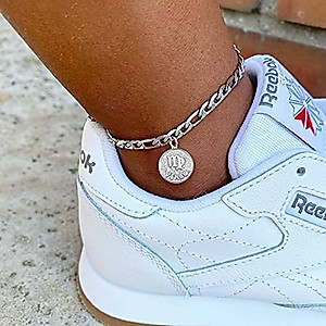 Sora Tuki Taurus Ankle Bracelets for Women Silver Anklets Horoscope Constellation Taurus Anklet Bracelets for Women Silver Anklets for Women Zodiac Anklets for Women Taurus Gift