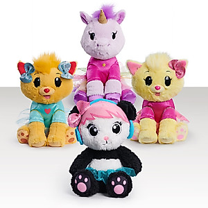 Just Play EK World 7-inch Combo Panda's Sister Coco Plush Stuffed Animal, Blue Skirt and Pink Bow, Kids Toys for Ages 3 Up