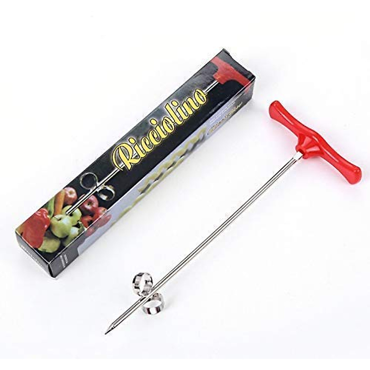 Ashtonn 2pieces Set Fruit & Vegetables Spiral Knife Screw Slicer - Improved Quailty Spiralizer Stainless Steel Wire Potato Carrot Cucumber Salad Vegetti Pasta Portable Manual Cutter Carving Tools