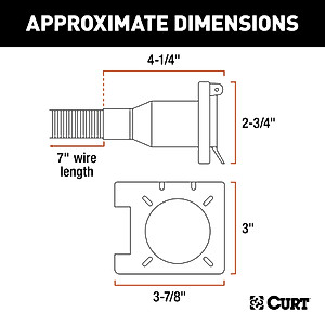 CURT 55664 Dual-Output Vehicle-Side 6-Pin, 4-Pin Connectors, Factory Tow Package and USCAR Socket Required