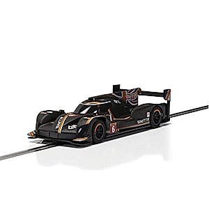 Scalextric Ginetta G60-LT-P1 DHL Silverstone 1:32 Slot Race Car C4264, Black & Orange