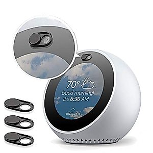 Olixar Camera Cover for Amazon Echo Spot - Webcam Privacy Slide - Compatible with Laptops, Tablets & Smartphones Anti Hack/Amazon Spot Accessories/Alexa Camera Cover - Black - 3 Pack
