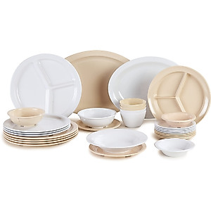 Carlisle FoodService Products Kingline Reusable Plastic Bowl Fruit Bowl for Home and Restaurant, Melamine, 5 Ounces, Tan, (Pack of 48)