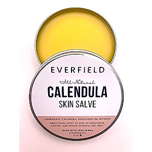 All Purpose Skin Salve by Everfield, For Dry Skin and Hand Relief, Soothing Calendula Herbal Balm (2 oz)