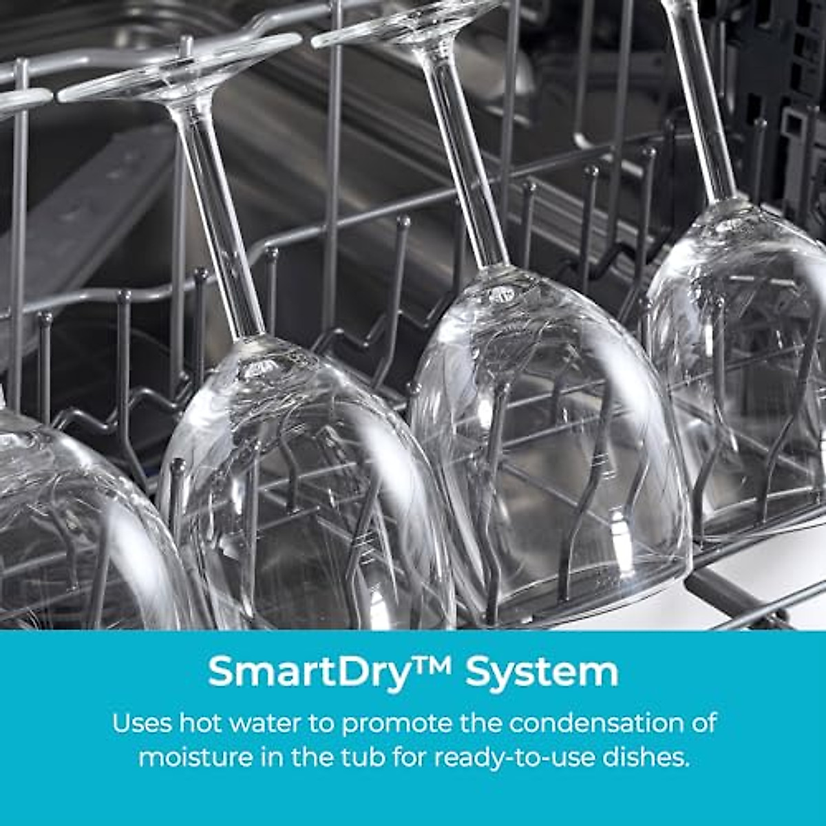 Kenmore 24" Built-In Stainless Steel Tub Dishwasher with SmartWash, Smart Dry, and MoreSpace Adjustable Rack, Energy Star Certified, Fingerprint Resistant Stainless Steel