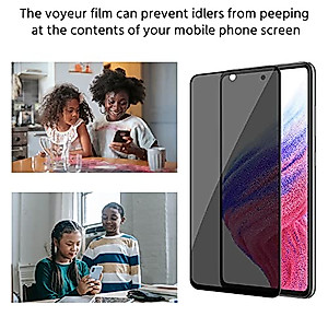Lokyoo 2 Pack Privacy Screen Protector for Samsung Galaxy A53 5G/ A51 5G/ A52 4G/ A52 5G/ A52s[Anti-Spy Tempered Glass], Ultra HD, Anti-Scratch, Bubble-Free, Easy Install 9H Protective Glass Black