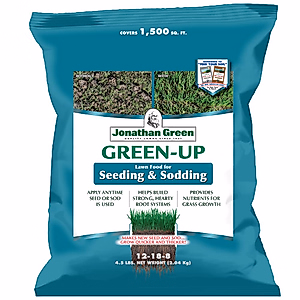 Jonathan Green (11540) Green-Up Lawn Food for Seeding & Sodding - 12-18-8 Grass Fertilizer (1,500 Sq. Ft.)