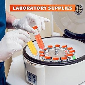 Xuhal 100 Pack 50ml Self Standing Centrifuge Tubes 28 x 116 mm Plastic Test Tubes with Caps Skirted Conical Tubes Vials with Screw Cap, Graduated Marks for Science Experiments, Liquids, Party Supplies