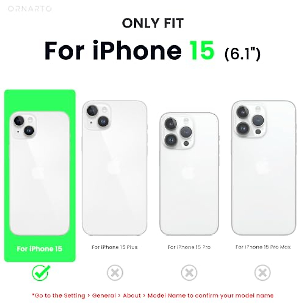 ORNARTO Compatible with iPhone 15 Case 6.1, Slim Liquid Silicone 3 Layers Full Covered Soft Gel Rubber Phone Case, Anti-Scratch Shockproof Protective Cover 6.1 Inch, White