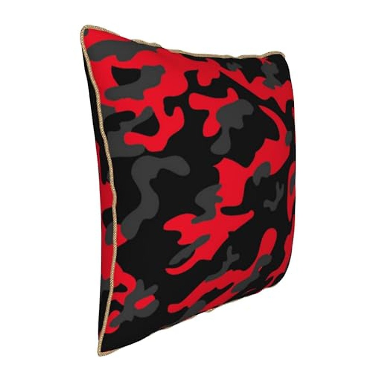 Augenstern Zippered Pillow Protectors Cover Case Camouflage-Red-Camo Decorative Throw Pillow Cover Square Cushion Case 18"X18"