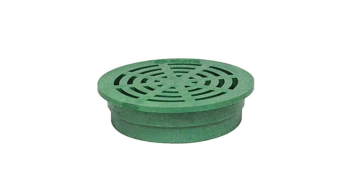 StormDrain 8" Outdoor Catch Basin Round Grate, Green, Superior Strength ...