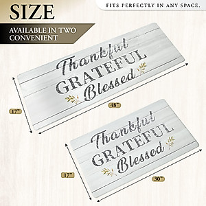 Kitchen Mats 2 PCS Set - Anti Fatigue Stain Resistant Padded Cushioned Memory Foam Floor Comfort Mats for Home Garage and Office Standing Desk 17" x 30" and 17" x 48"