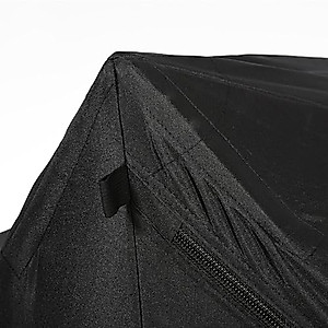 Outsunny 2-4 People Ice Fishing Shelter, Pop-Up Portable Ice Fishing Tent with Carry Bag, Two Doors, Windows and Vents, Ice Shanty for Winter Fishing, Black