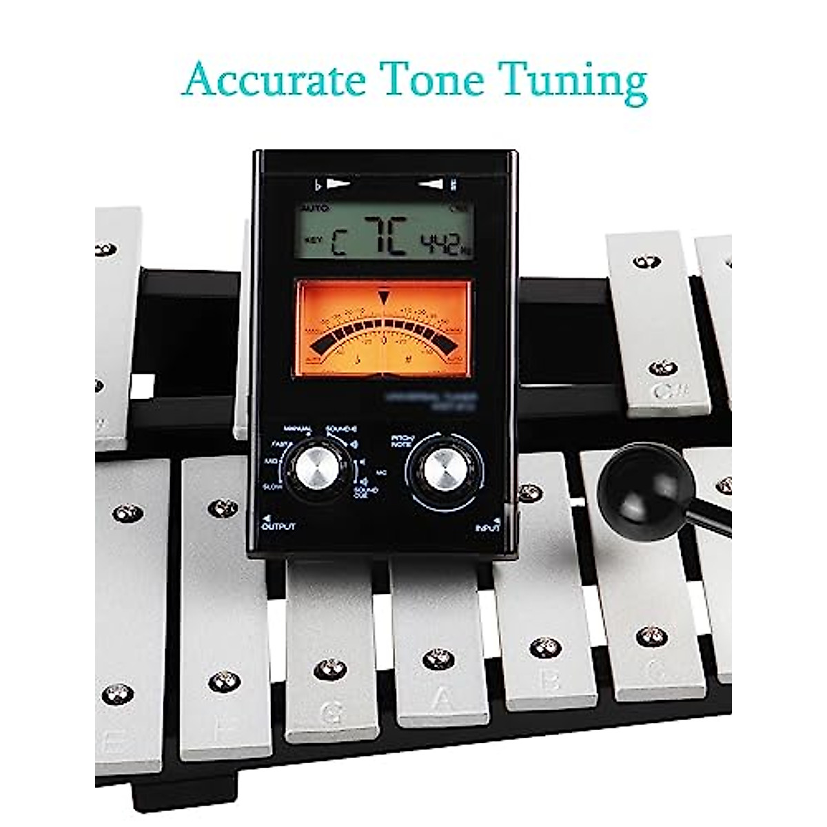 Mr.Power 30 NOTES Foldable Glockenspiel Xylophone Vibraphone Percussion Instrument Musical Instrument with Mallet, Mallet Mute Cover, Carrying Bag, Carrying Box