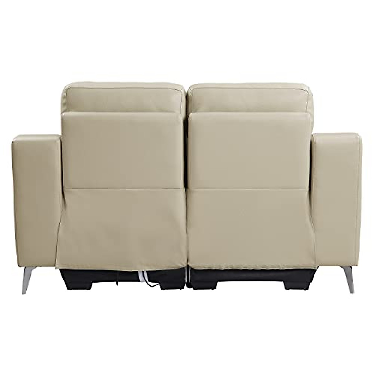 Lexicon Ezra Genuine Leather Power Reclining Loveseat, Beige