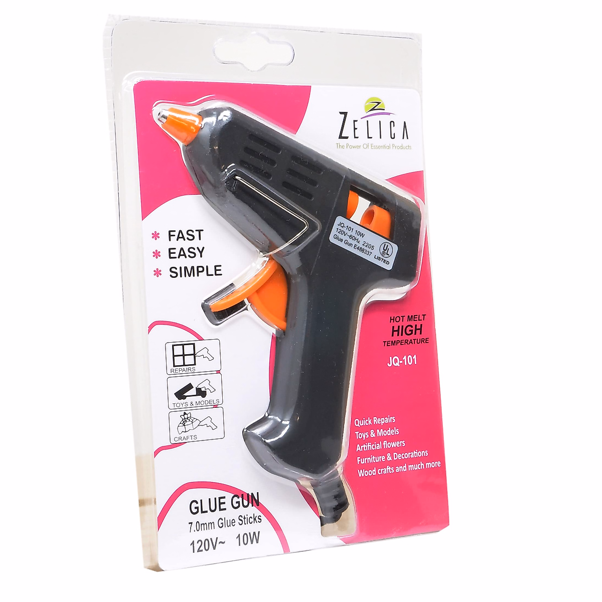 Hot Melt Mini Glue Gun (4 pack) for Arts & Crafts, (including 2 glue sicks each) Schools & Repairs, small glue gun for kids art DIY projects