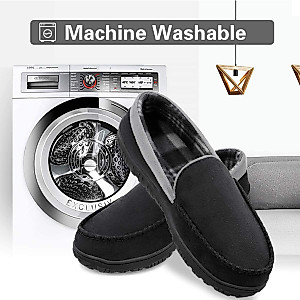 shoeslocker Men's Slippers Bedroom House Slippers Indoor Outdoor Mens Shoes Grey Size 10