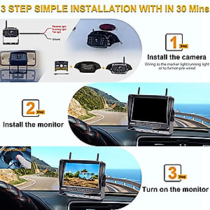 AMTIFO RV Backup Camera Wireless HD 1080P Bluetooth 2 Travel Trailer Rear View Cam System 7 Inch DVR Monitor Truck Camper Infrared Night Vision Reverse Cameras Adapter for Furrion Pre-Wired RVs A9