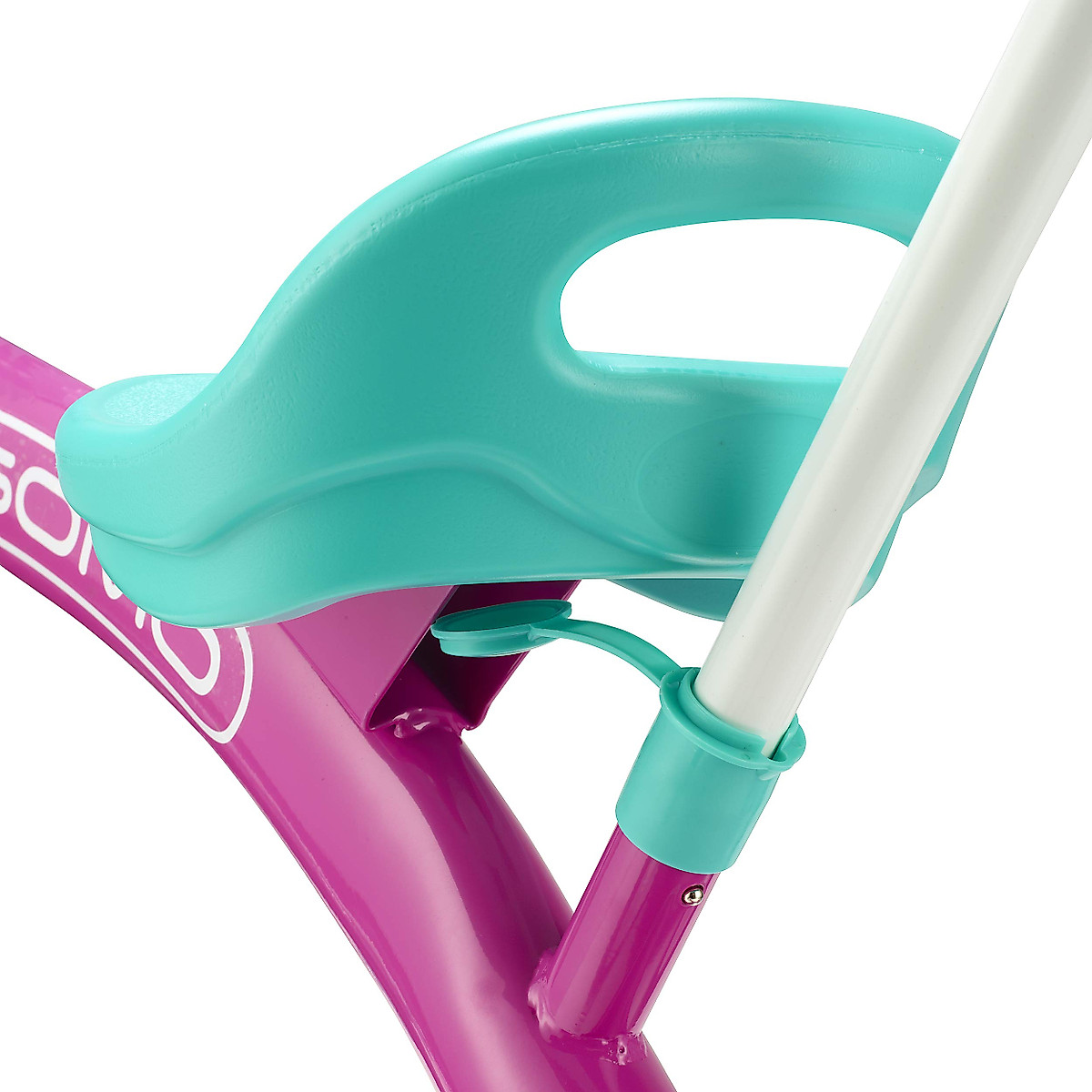 GOMO Kids Tricycles for 1-6 Year Olds, Big Wheels Toddler Bike with Push Handle (Pink/Teal)