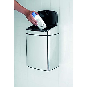 Brabantia Rectangular Touch Bin, 10 L - Brilliant Steel
