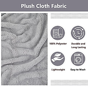 BENECREAT 63x20 Inch Short Hair Faux Fur Fabric, Dark Gray Pre-Cut Craft Fur Fabric Shaggy Fur Patches for Costumes, Apparel, Rugs, Pillows, Decorations