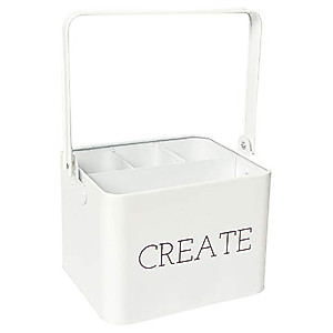 Lola Creates Craft Box - Art Bin Storage Container - Art Supply Organizer - Office Caddy - Pencil Organizer - Desk Marker Organizer - Craft Supplies Storage