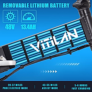 VITILAN V3 Electric Bike for Adults, Folding Fat Tire Ebike 750w 20inch 32MPH E-Bike 13.4AH Electric Bicycle Shimano 7-Speed…