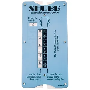 Shubb TG1 Transposing and Capo Placement Guide