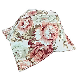 CUSHYSTORE 2X Bowl Cozy Pot Holder Canvas Holders Heat and Cold Resistant Anti-Scalding Protector (Pink Rose Garden), 7.5''x7.5''x4''