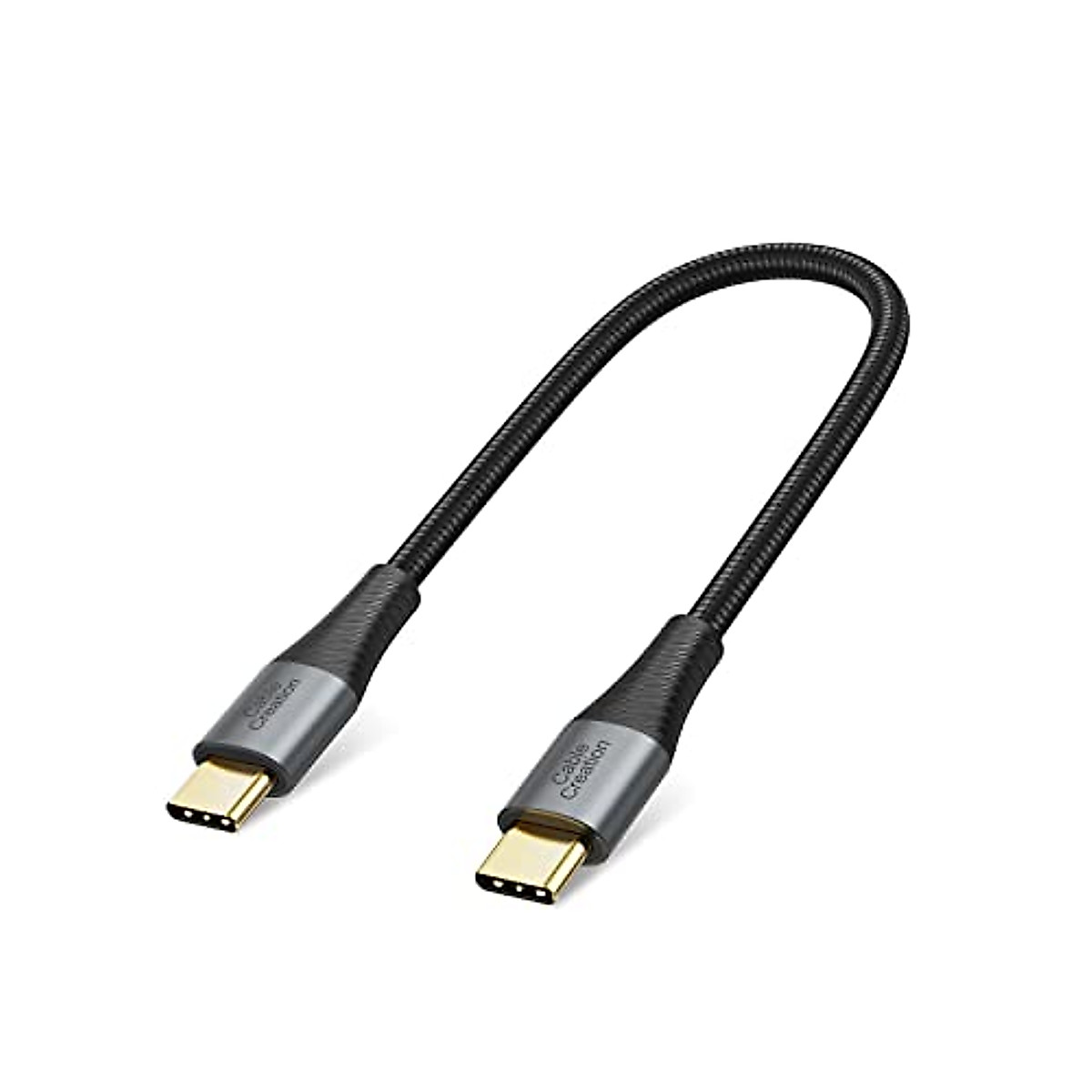 CableCreation Short USB C to USB C Cable, Type C Fast Charging USB C Cable 0.8FT, Double-Braided Exterior Compatible with Galaxy S22 Ultra S22 S21 S20 Note 20, MacBook, iPad Mini 6, iPad Pro 2020
