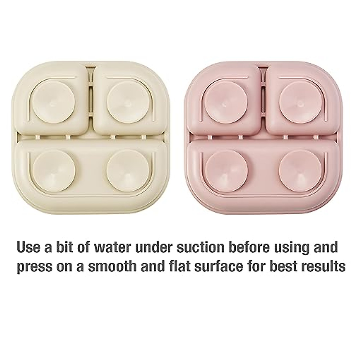 PandaEar Suction Plates for Baby, 2 Pack Silicone Plates for Baby Toddlers Infant Kids, Divided Toddler Suction Plate Baby Dish Set, Non-Slip, Non-Toxic, BPA Free Silicone