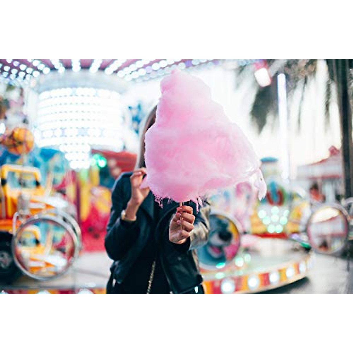 Concession Essentials 2 Pack Cotton Candy Floss Sugar. Pink Vanilla and Blue Raspberry. (Two 3.25 lb Containers w/100 Cotton Candy Cones)