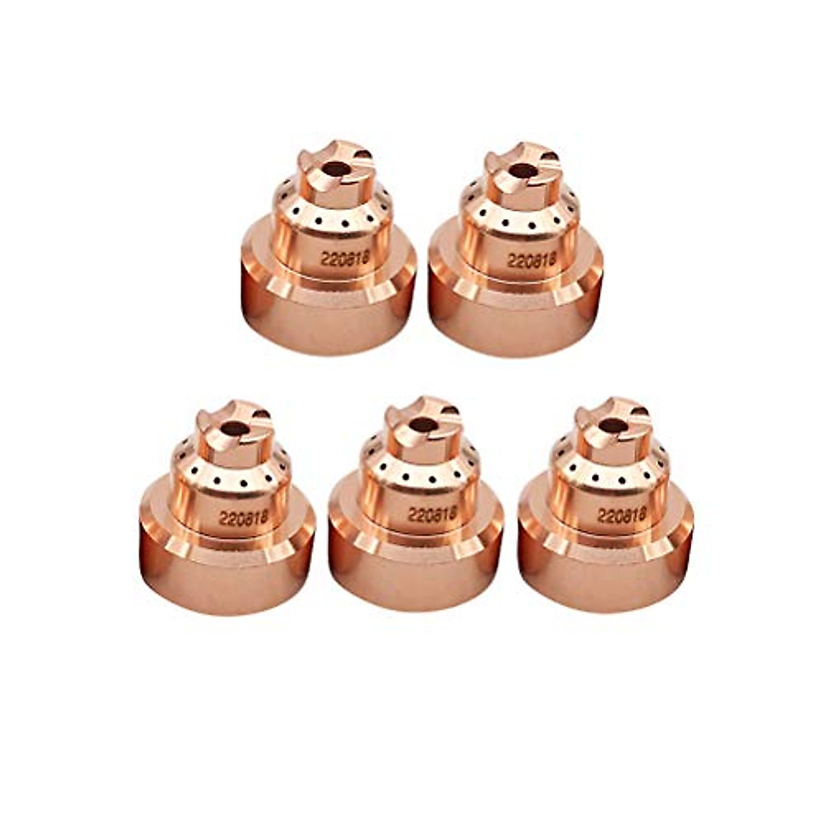 5PCS Air Plasma Cutter Nozzles Tips Electrode Cap Cutting Consumables for Cutting Torch