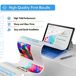 TRUE IMAGE Compatible Toner Cartridge Replacement for HP 410X 410A CF410X CF411X CF412X CF413X to use with Color Pro MFP M477fdw M477fdn M477fnw Pro M452dn M452nw M452dw Printer Toner Ink (4 Pack)