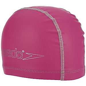 Speedo Junior Pace Swimming Cap | Kids Swim | Dry Hair, Pink, One Size