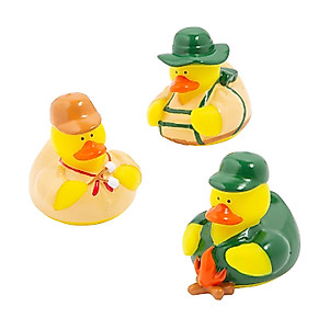 Fun Express Camping Rubber Ducks | Rubber Duckies | Girl Scout or Boy Scout | Summer Camp | Family Camping Trip | Camp Themed Birthday Party - Vacation Bible School Supplies/Decor