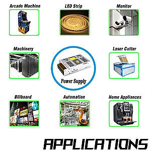 Arcity 5V 12V 24V Output Switching Power Supply Unit Adjustable for Video Multi Games Machine Console Cocktail CCTV Computer DIY New