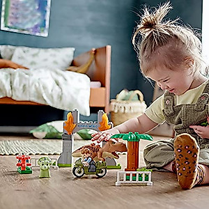 LEGO DUPLO Jurassic World T. rex and Triceratops Dinosaur Breakout 10939 Building Toy Gift for Young Dinosaur Fans; New 2021 (36 Pieces)