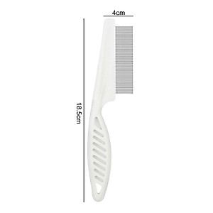 jyibinee Dog Flea Comb, Hair Comb, Long Handle Remove Flea Anti-Knotting Shedding Tool Cat Hair Grooming Comb for Pet L