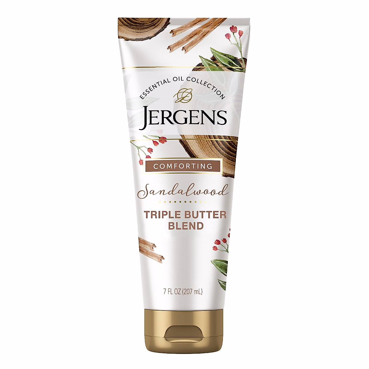 Jergens Sandalwood Body Butter Lotion, Moisturizer Infused with Sandalwood Essential Oil, For All Skin Types, 7 Oz