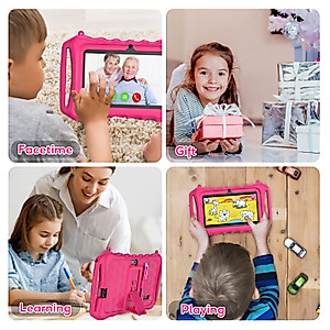 Tablet for Kids,7 inch Tablet for Toddlers 3GB RAM 32GB ROM, Android 12.0 Kids Tablet with Dual Camera, WiFi, Bluetooth, Parental Control, Shockproof Case, YouTube, Netflix,Toddler Tablet for Children