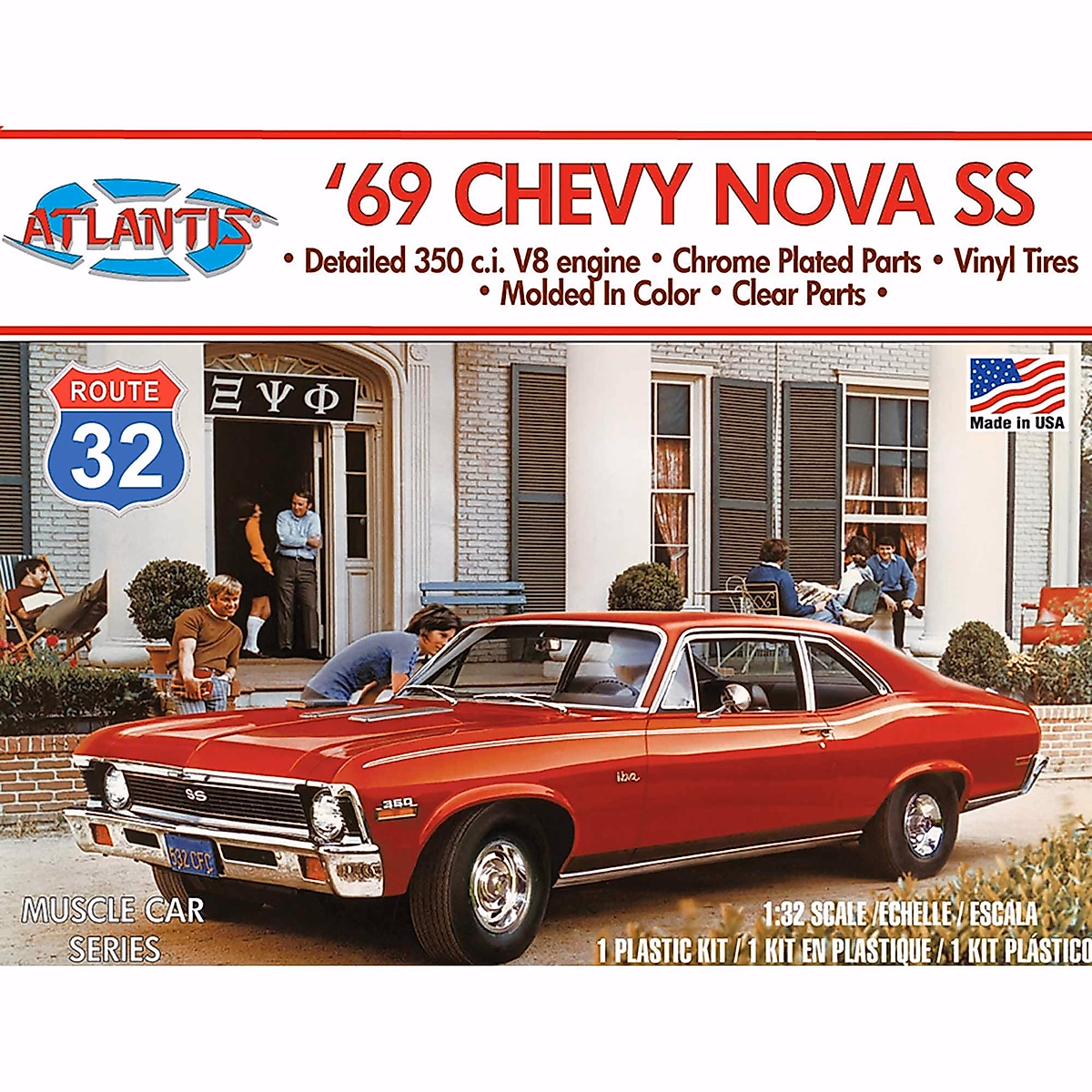 1969 Nova SS 1/32 Plastic Model Kit Made in The USA