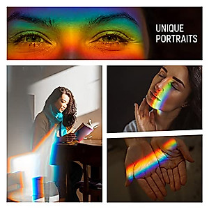 NEEWER 6 inch/15cm Triangular Prism, K9 Crystal Optical Glass for Prism Photography, Rainbow Effects Photo Photography Prism, Teaching Light Spectrum Physics