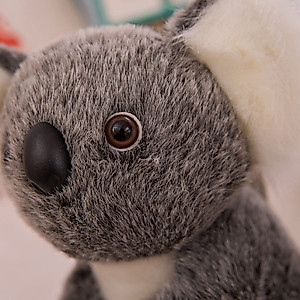 BSVOME Koala Bear Stuffed Plush Animal Simulation Koala Doll Toy Gift (Gray, 11inch)